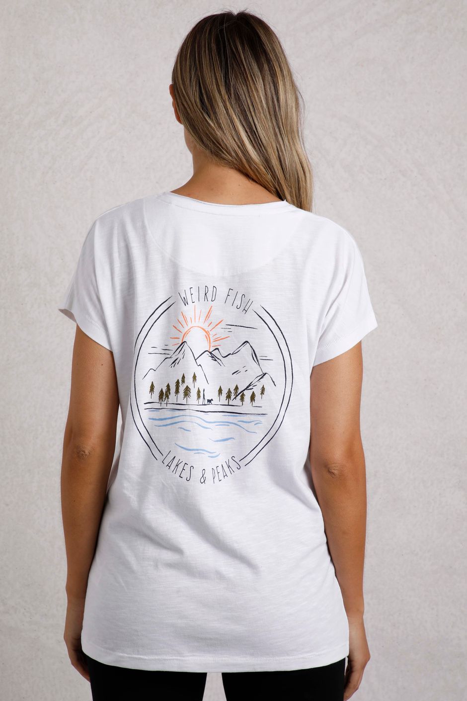 Wander Organic Cotton Graphic T-Shirt White | Weird Fish