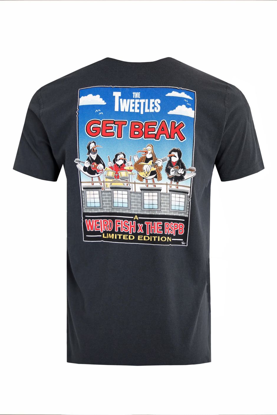 Get Beak Back Print RSPB Collaboration Artist T-Shirt Navy | Weird Fish