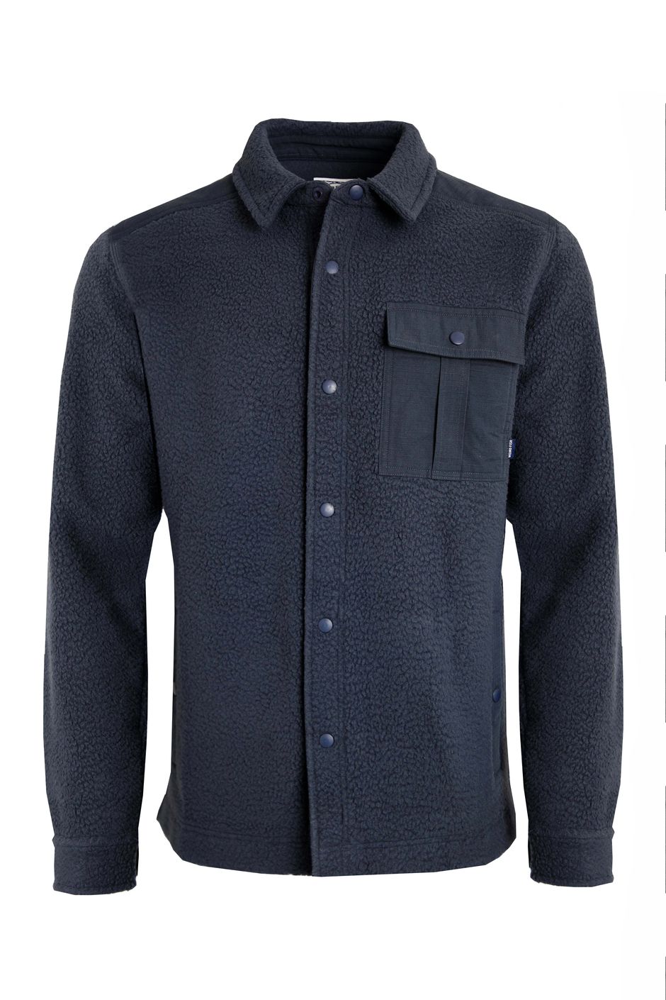 Hantport Borg Fleece Shacket Navy | Weird Fish