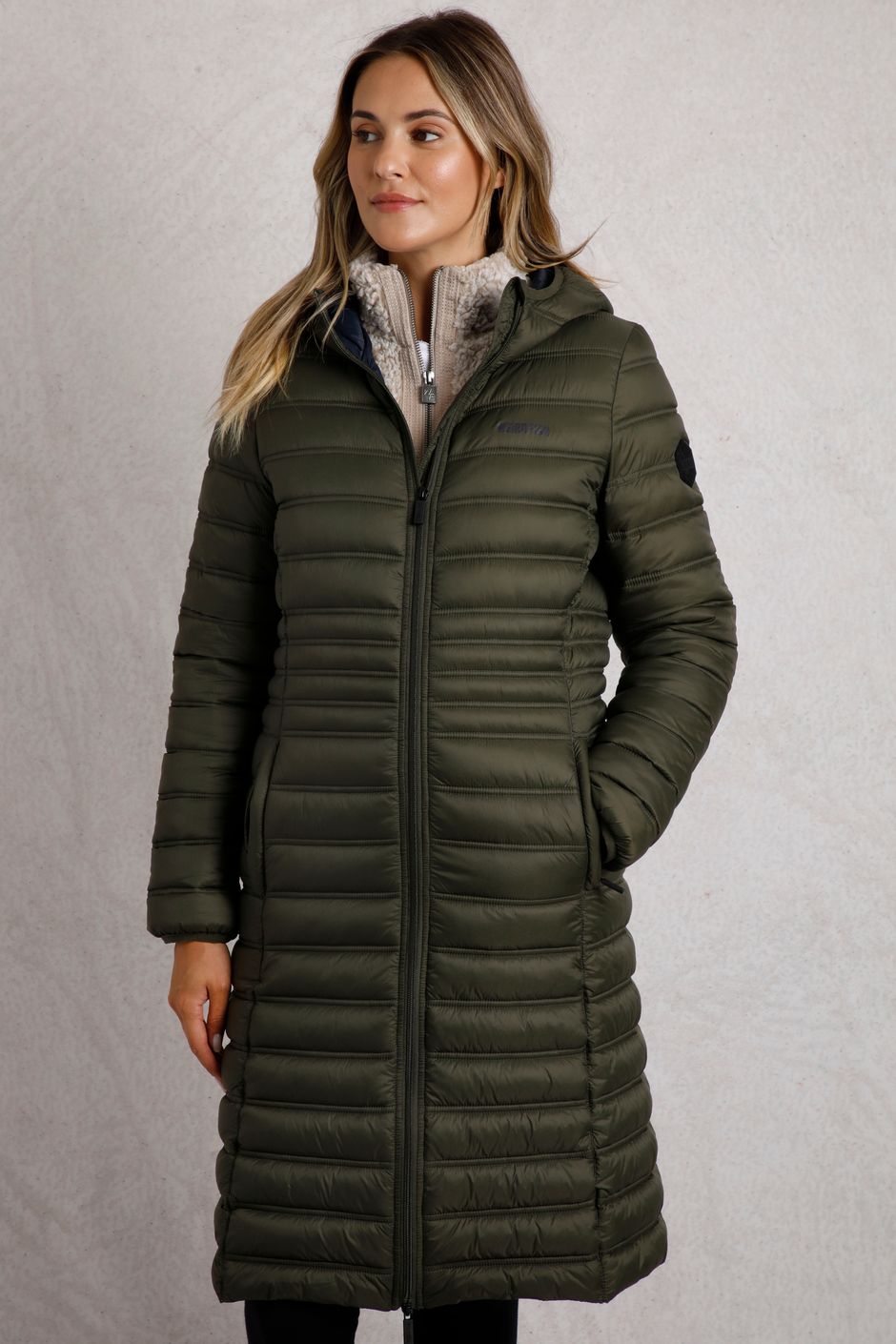 Ravinia Lightweight Padded Mid-Line Jacket Fir Green | Weird Fish