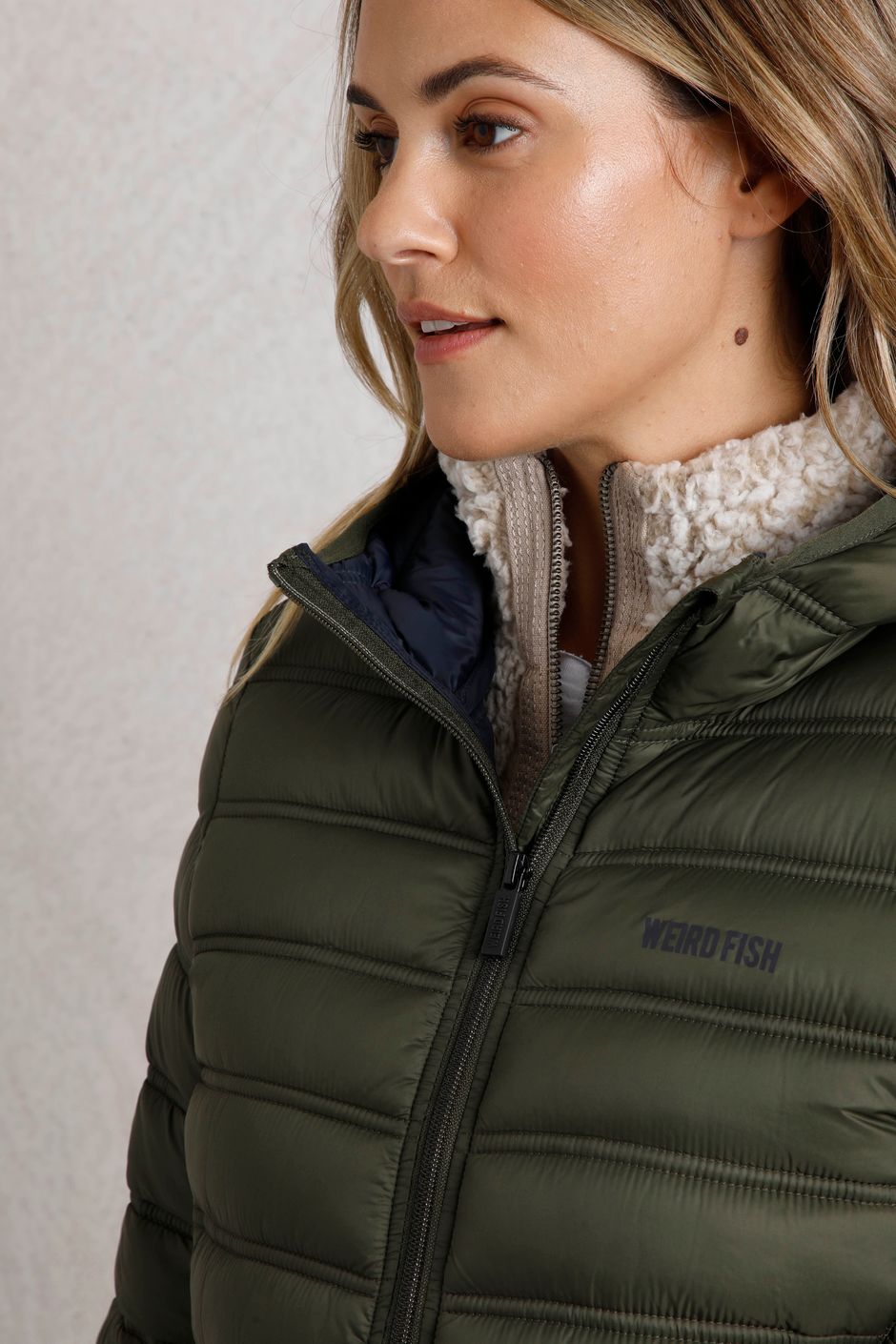 Ravinia Lightweight Padded Mid-Line Jacket Fir Green | Weird Fish