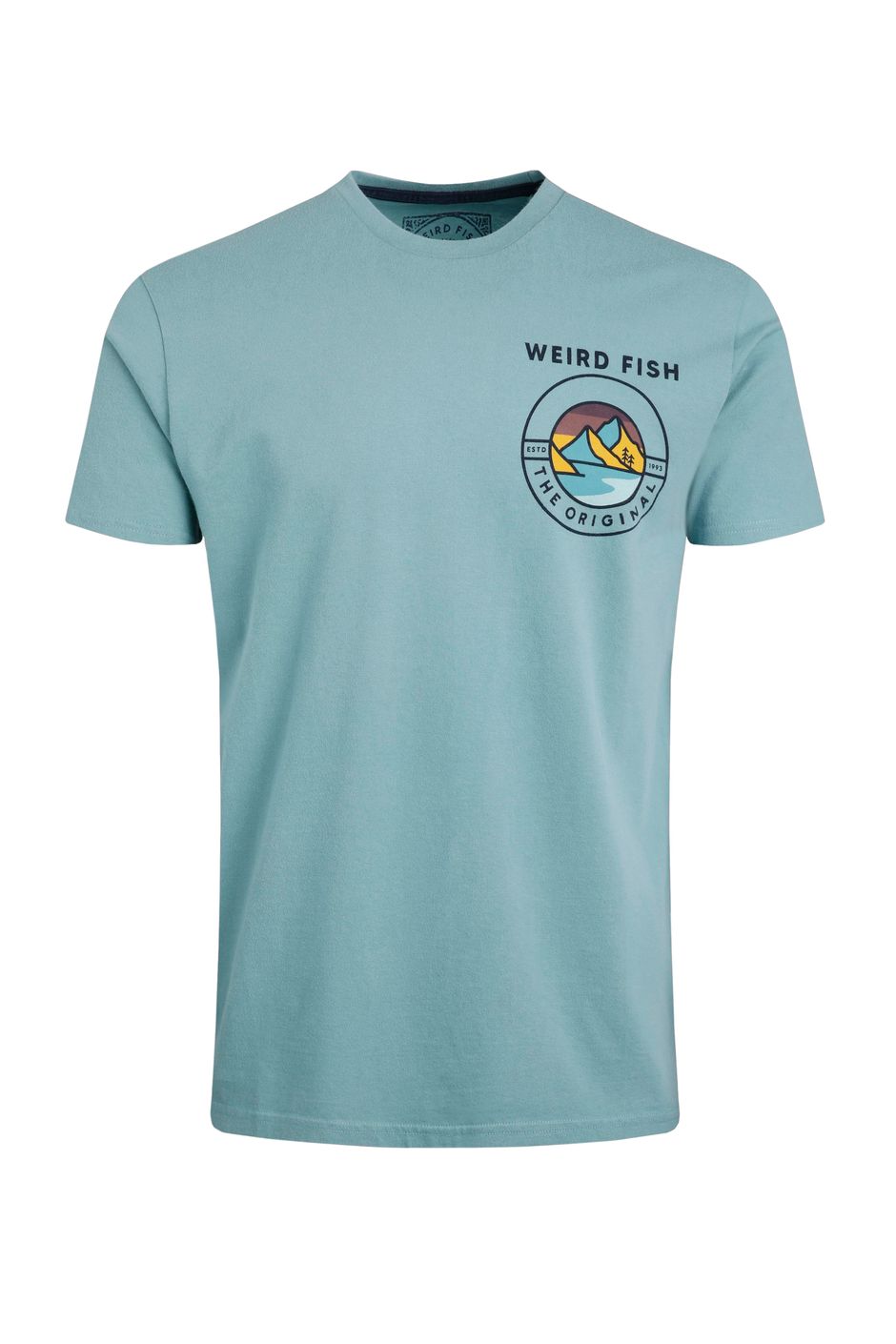 Andes Back Print Graphic T-Shirt Mineral Blue | Weird Fish