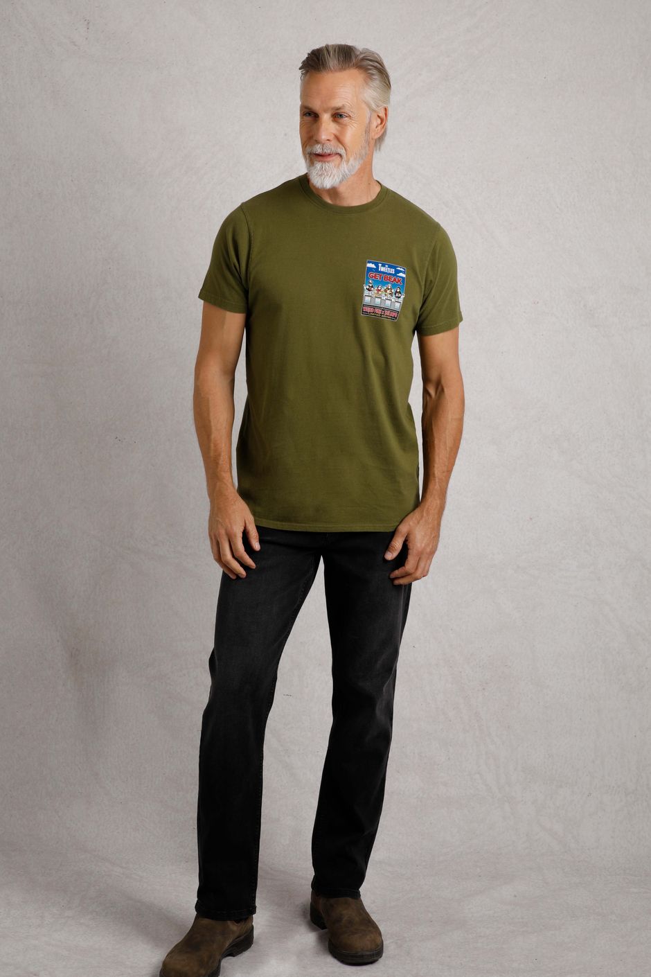 Get Beak Back Print RSPB Collaboration Artist T-Shirt Olive Green ...