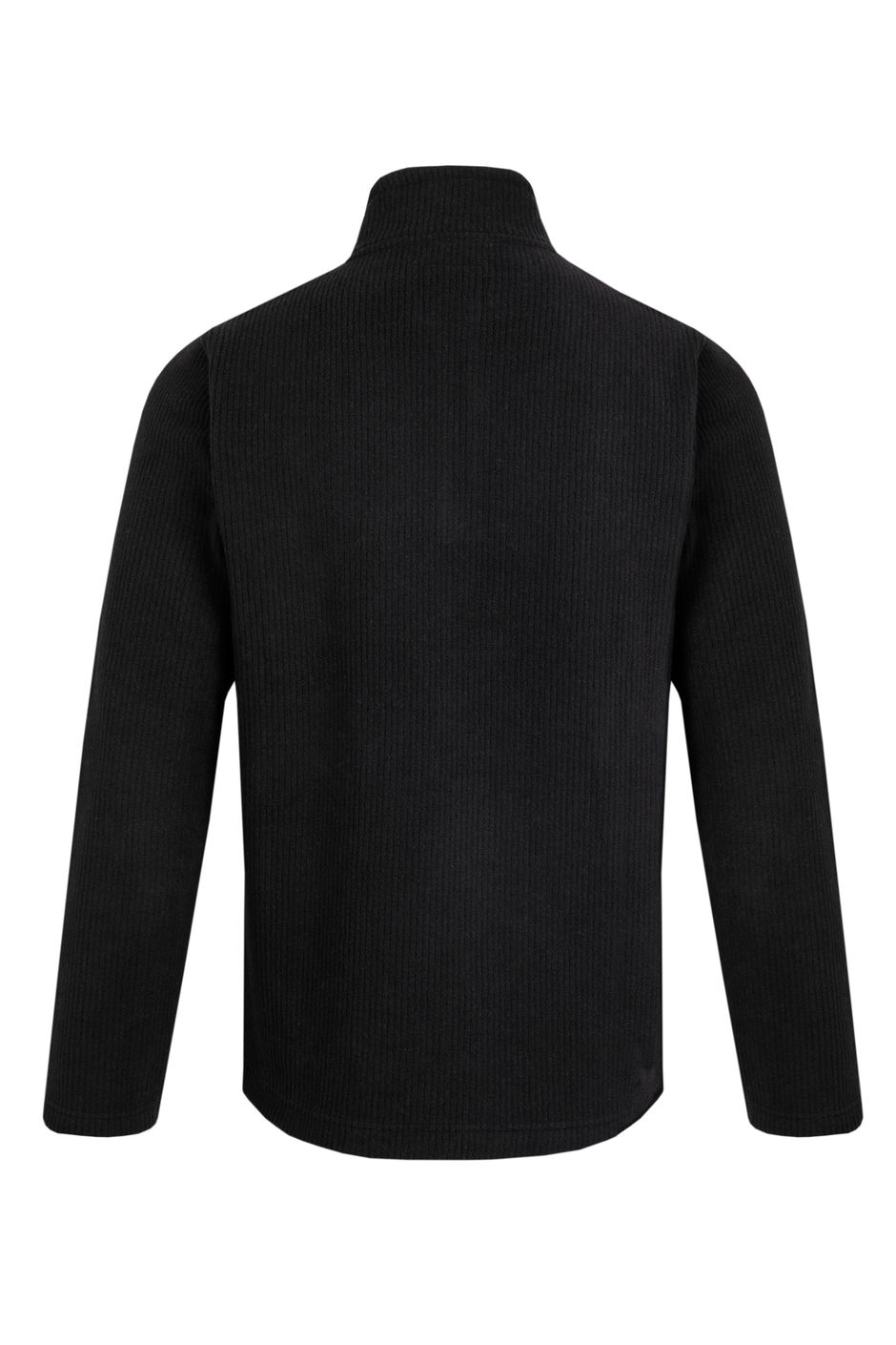 Newport Eco 1/4 Zip Rib Fleece Washed Black | Weird Fish
