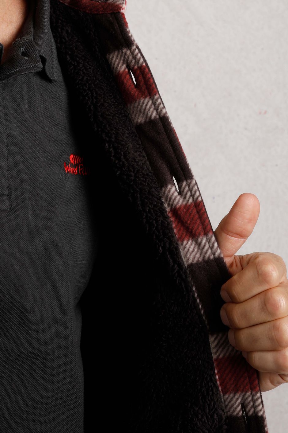 Tyburn Check Fleece Shacket Chocolate | Weird Fish