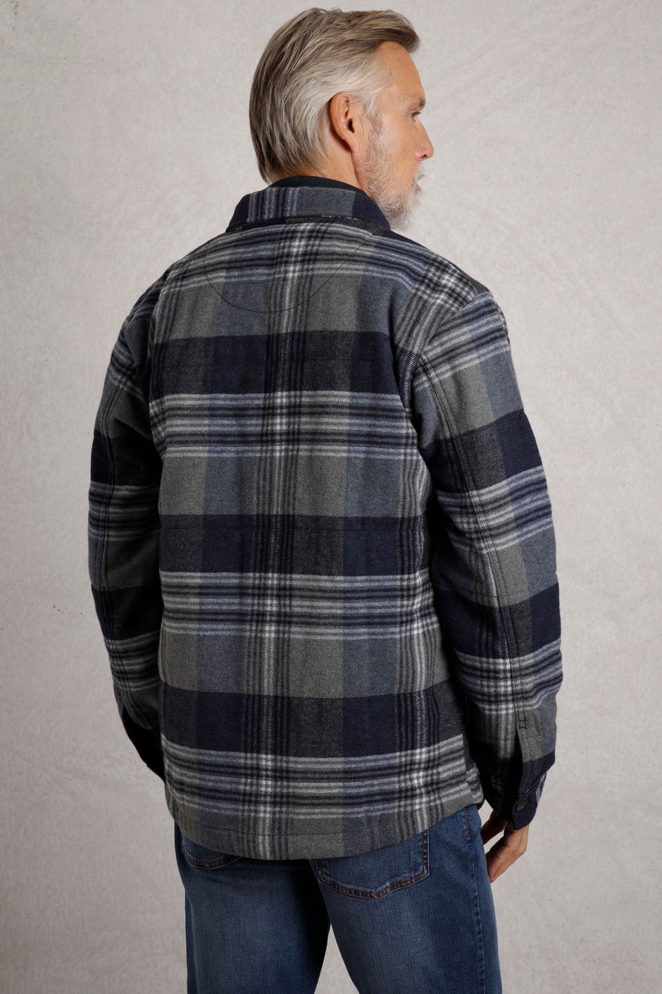 Hollage Quilted Check Shacket Cement | Weird Fish