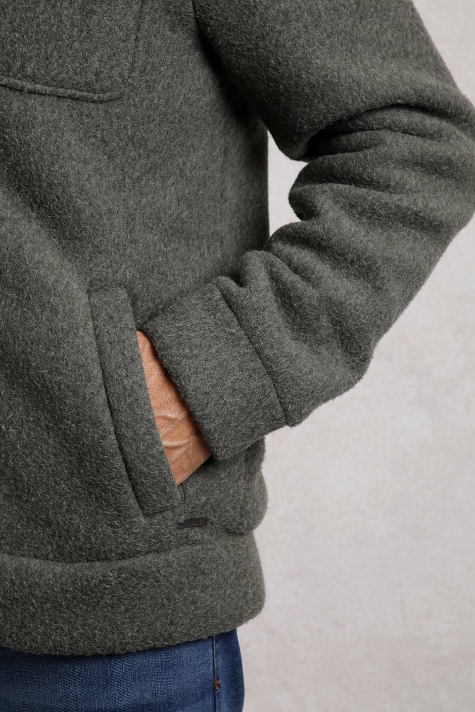 Fairfield Button Front Fleece Jacket Fir Green | Weird Fish