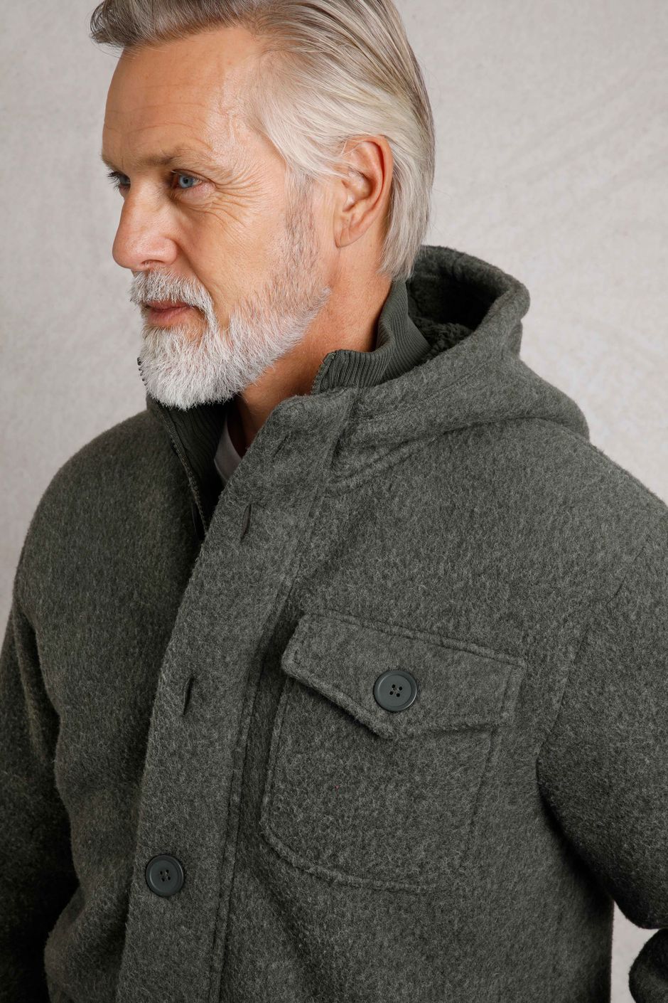 Fairfield Button Front Fleece Jacket Fir Green | Weird Fish