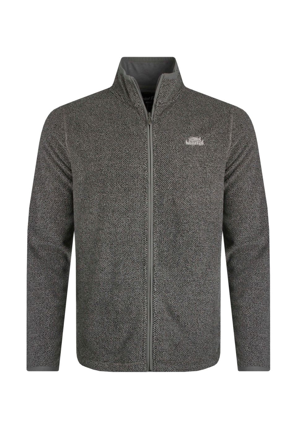 Merrill Eco Full Zip Textured Fleece Frost Grey | Weird Fish