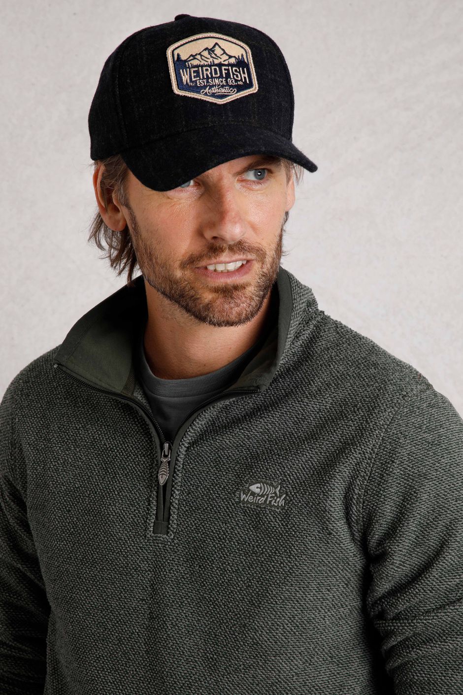 Rosthwaite Flannel Check Cap Navy | Weird Fish