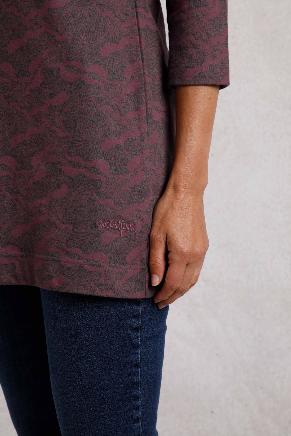 Kimberley Printed Jersey Tunic Chocolate | Weird Fish