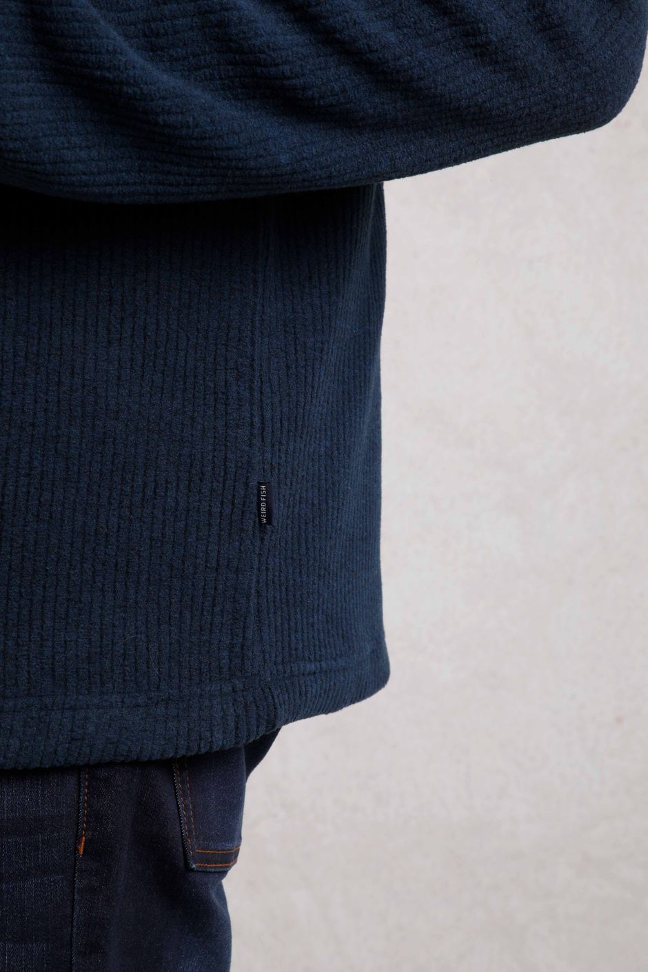 Newport Eco 1/4 Zip Rib Fleece Federal Blue | Weird Fish