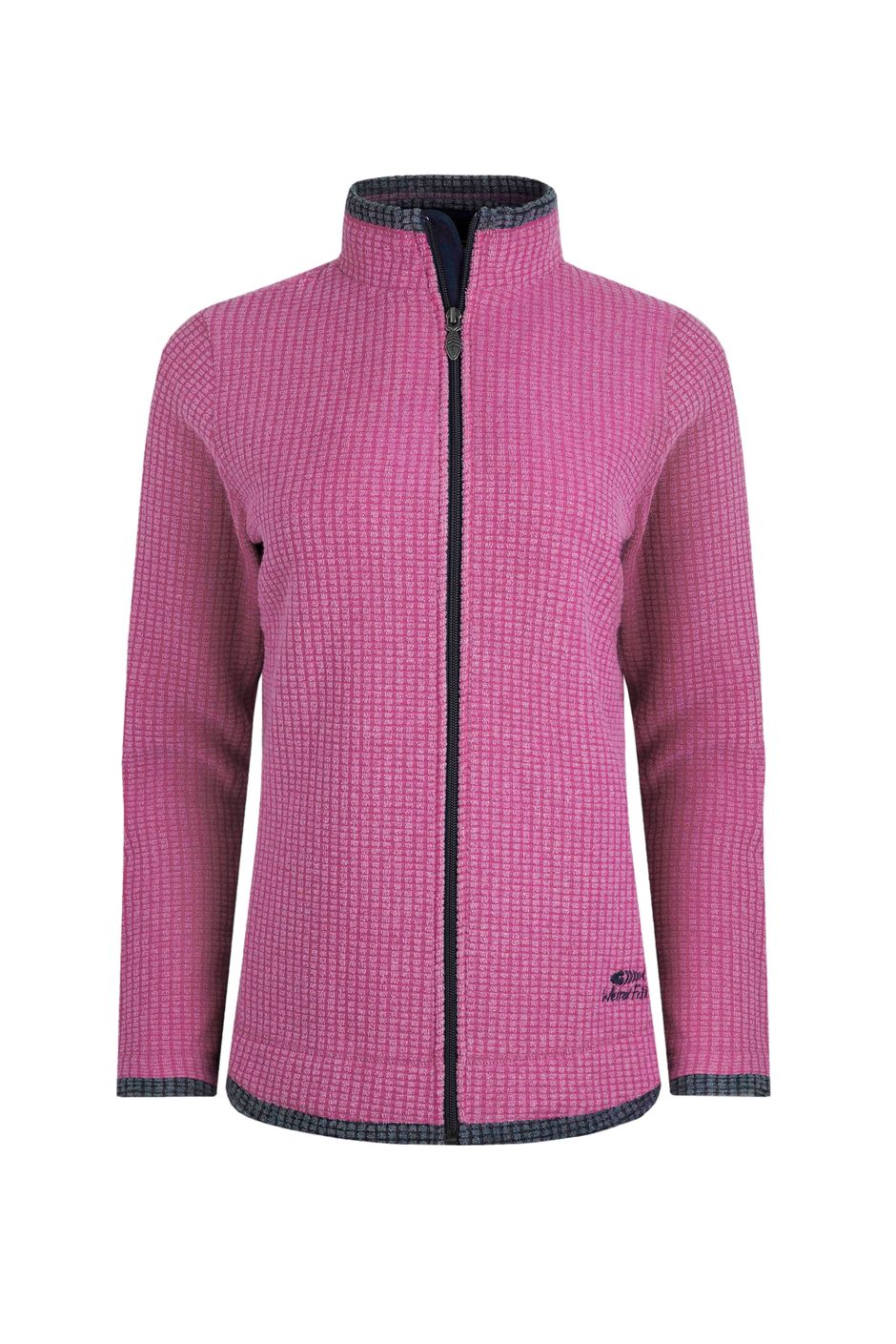 Ariana Eco Full Zip Grid Fleece Dark Raspberry | Weird Fish