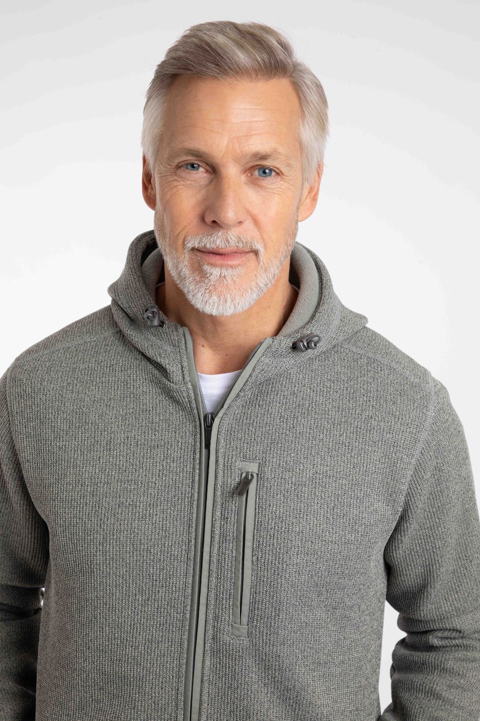 Lockie Full Zip Bonded Fleece Hoodie Limestone | Weird Fish