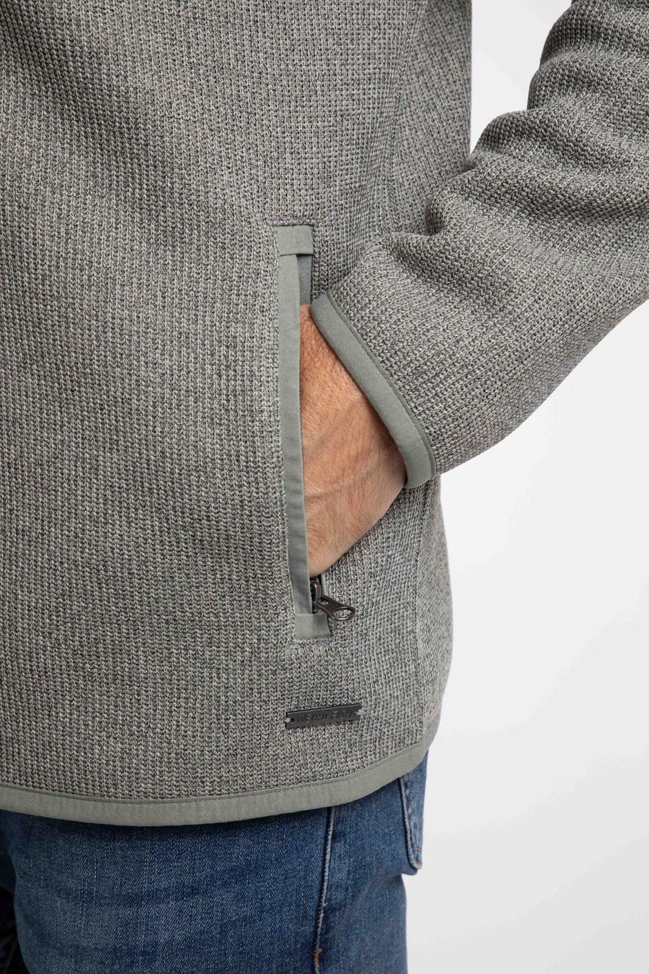 Lockie Full Zip Bonded Fleece Hoodie Limestone | Weird Fish