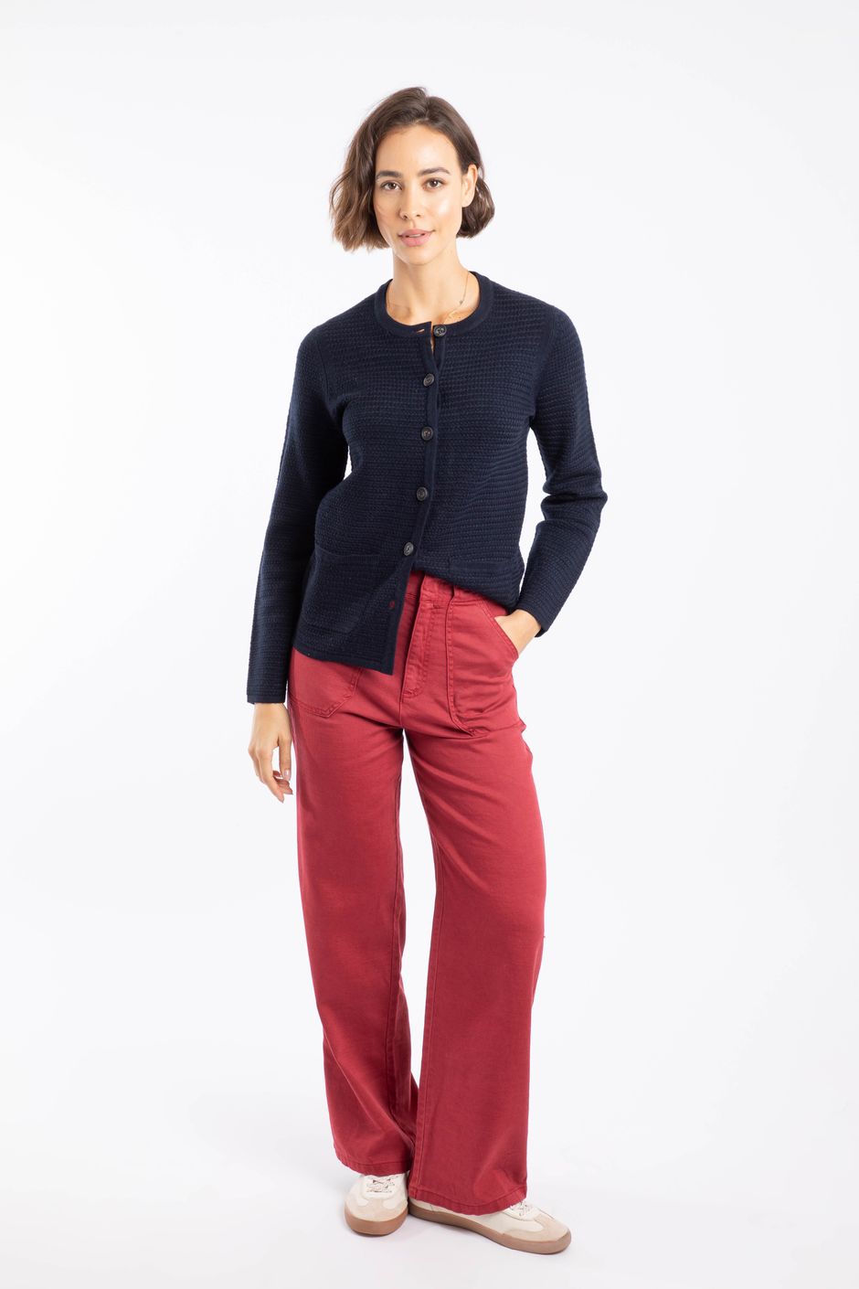 Hayley Knitted Cardigan Navy | Weird Fish