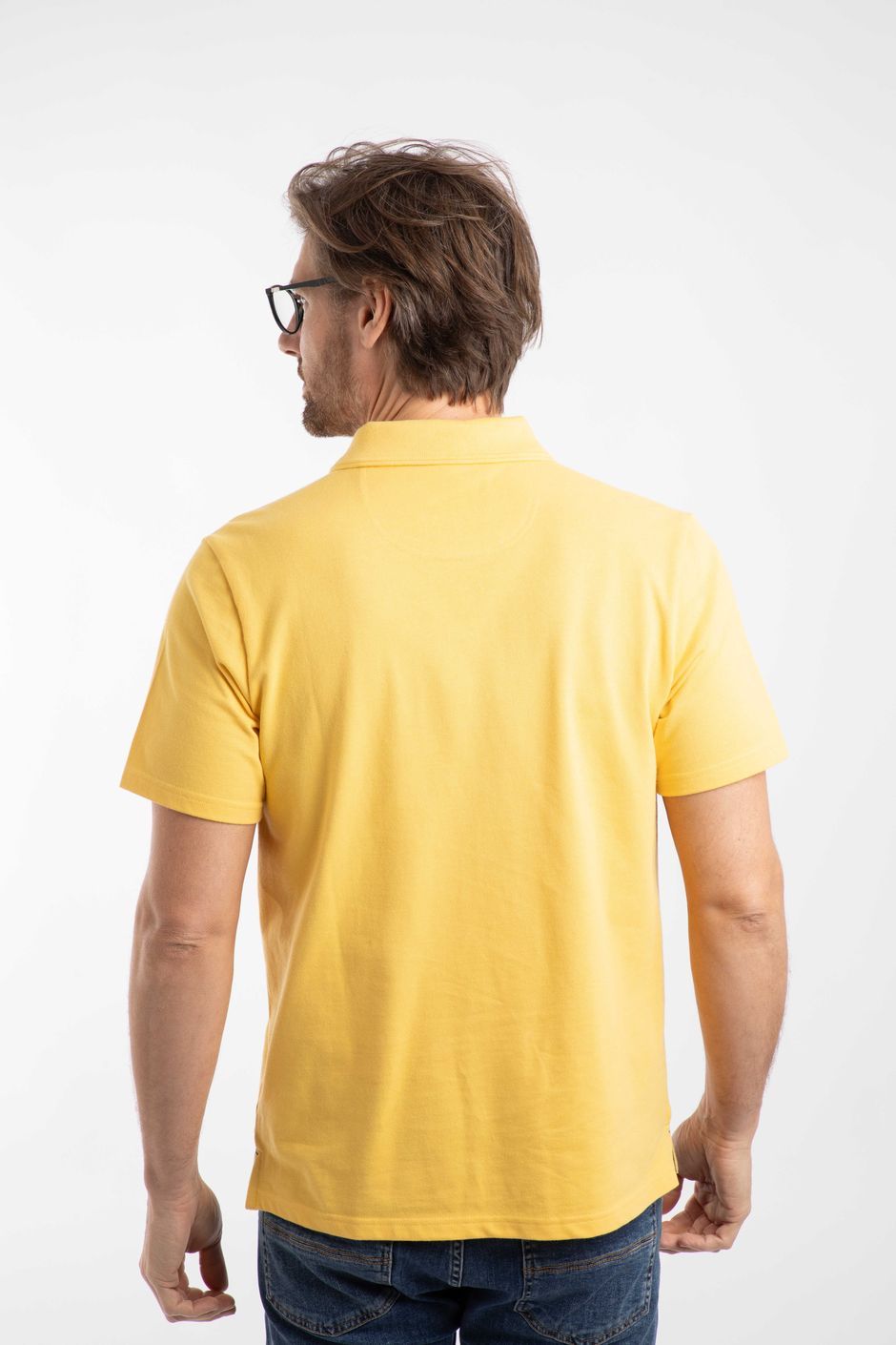 Miles Organic Cotton Pique Polo Lemon | Weird Fish