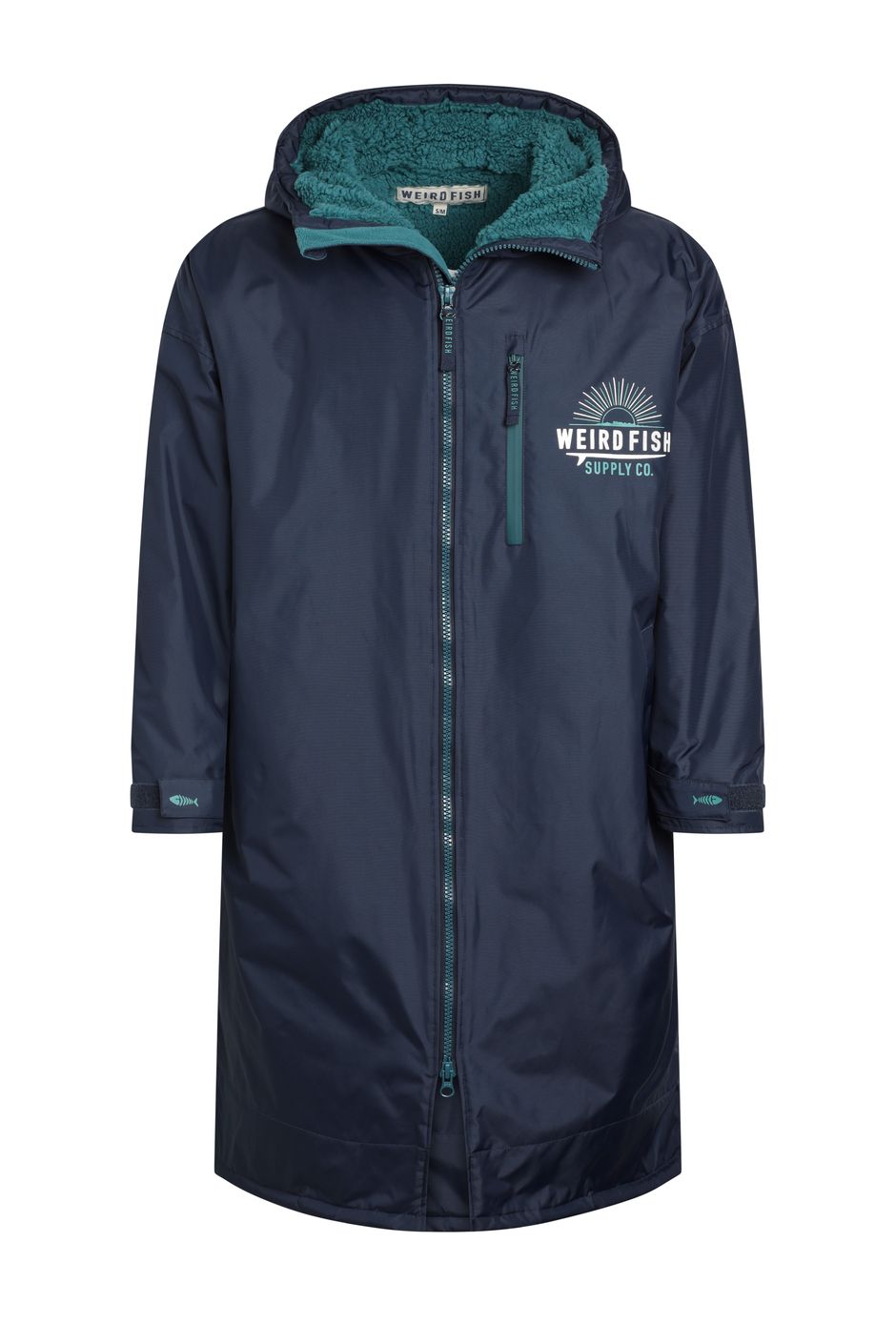 Atlantic Unisex Waterproof Changing Robe Blue Surf | Weird Fish