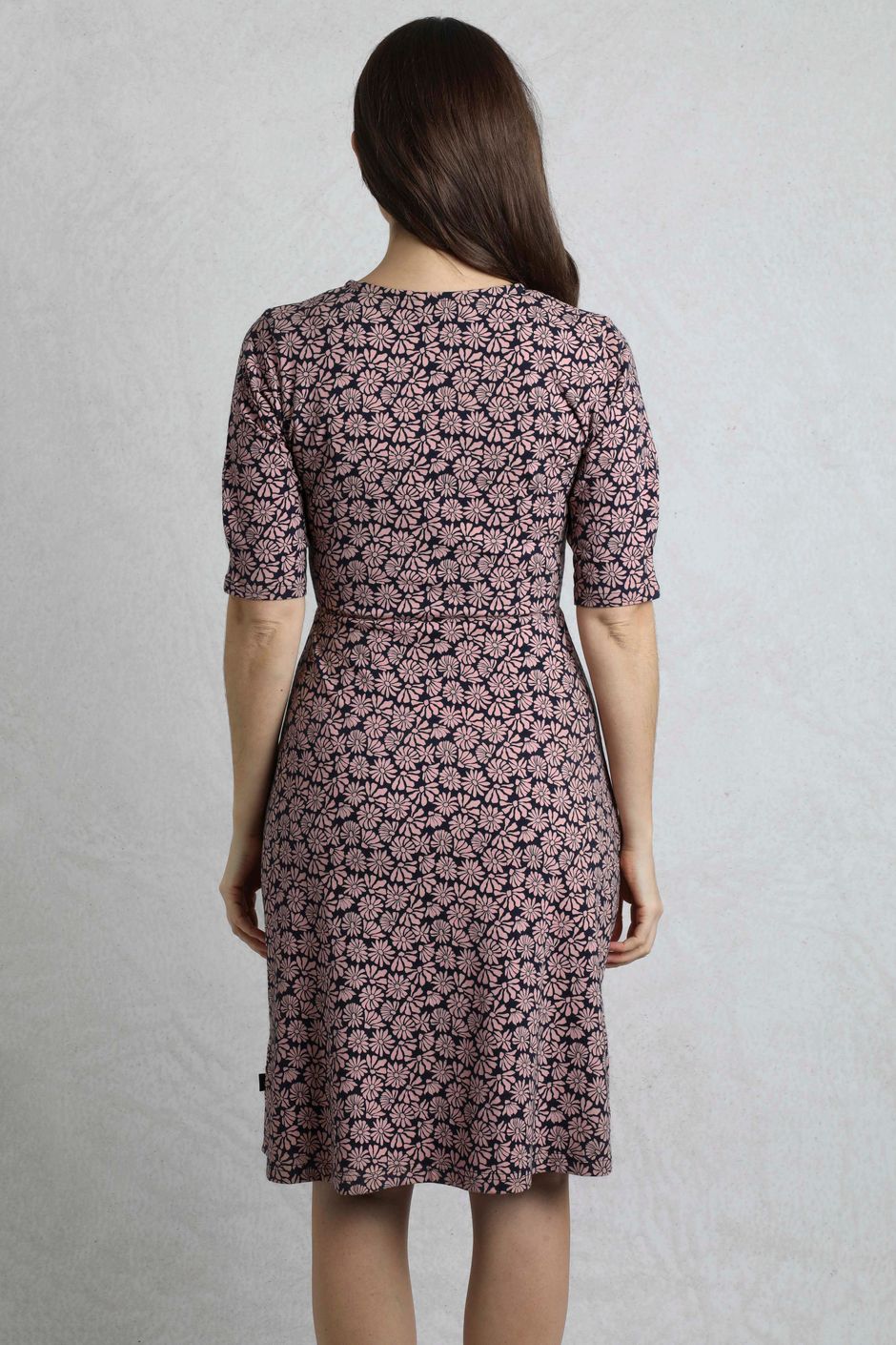 Cassandra Organic Cotton Jersey Swing Dress Tea Rose | Weird Fish
