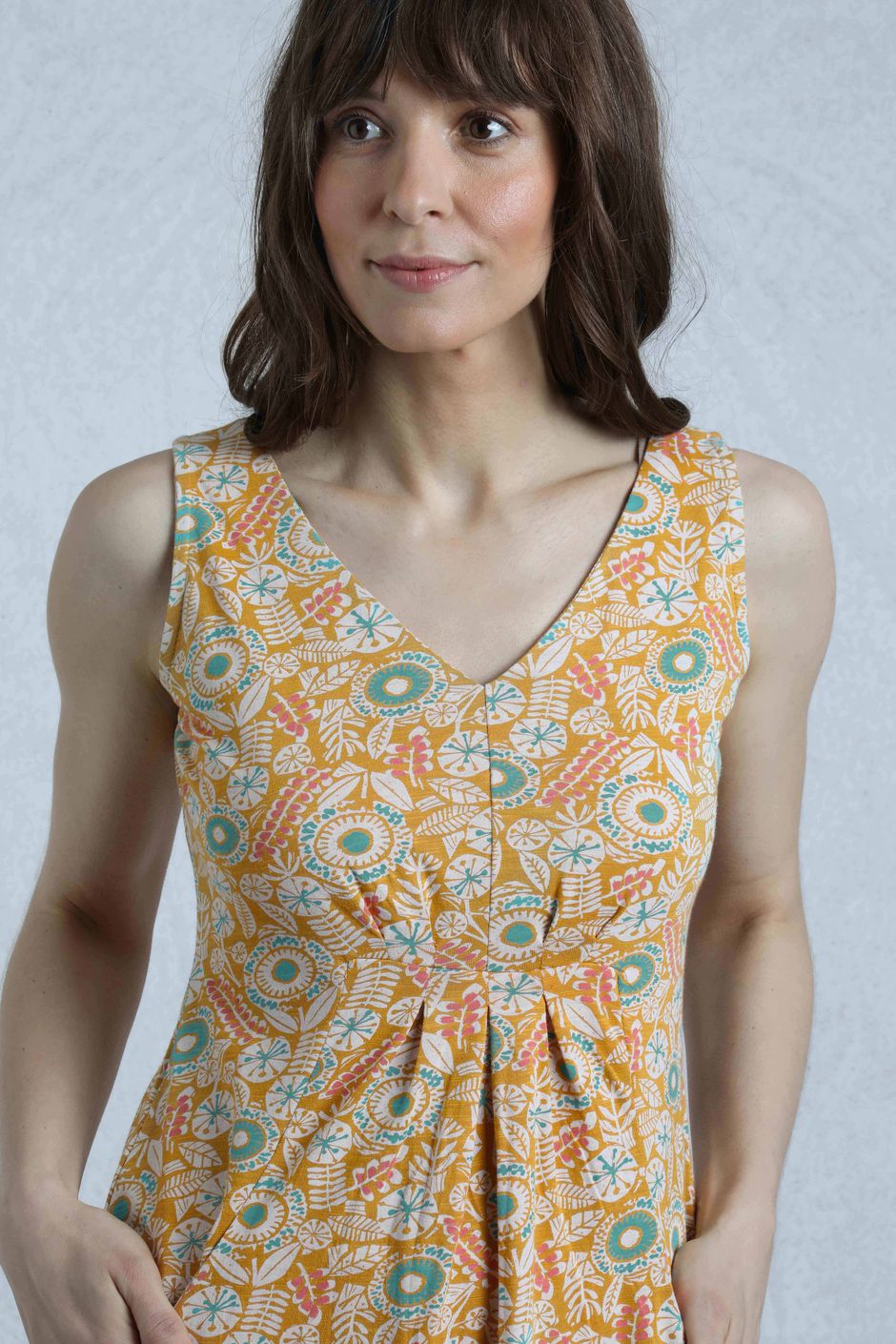 Indus Printed Jersey Tunic Deep Amber | Weird Fish