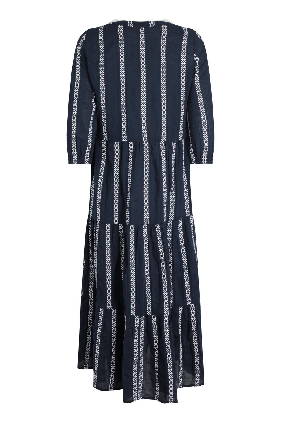 Emmy Striped Woven Maxi Dress Navy | Weird Fish