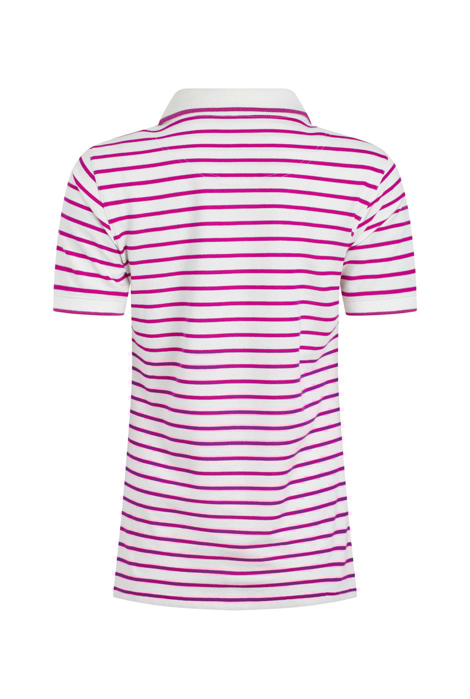 Janely Organic Cotton Striped Pique Polo Dark Raspberry | Weird Fish