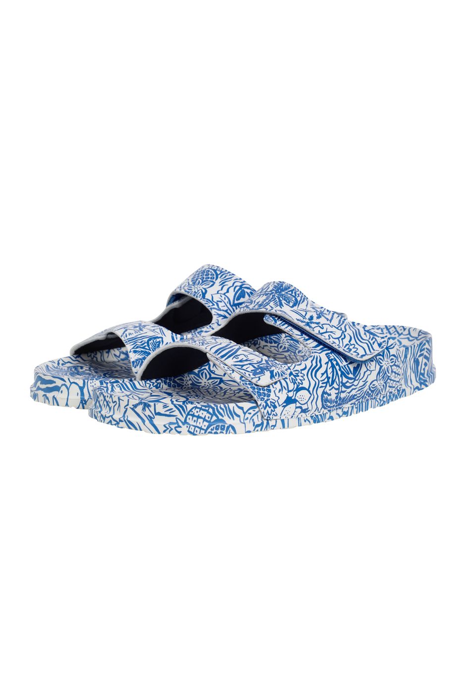 Appledore Printed Pool Sliders Azure | Weird Fish