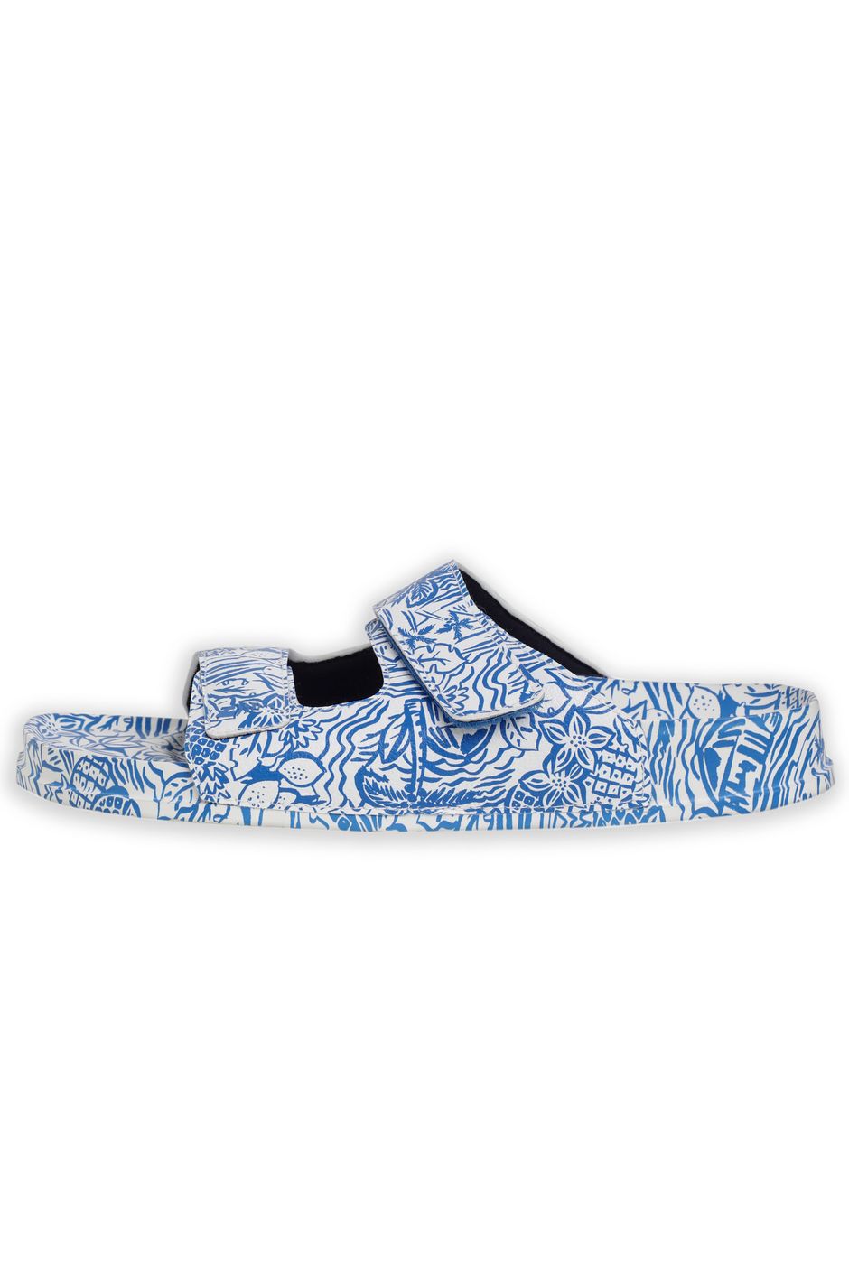 Appledore Printed Pool Sliders Azure | Weird Fish