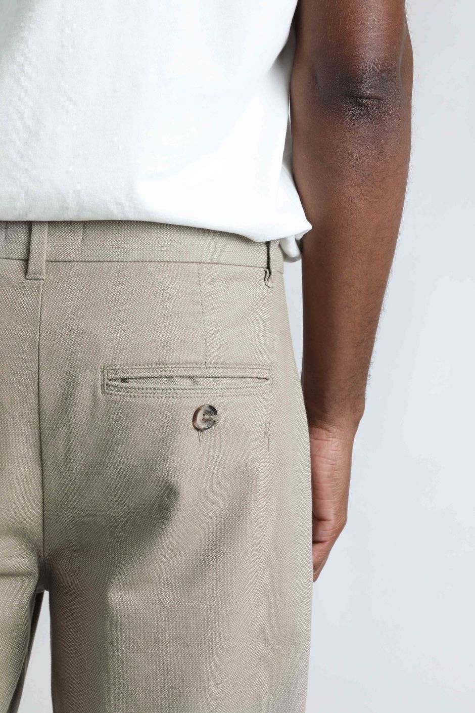 Charleigh Textured Chino Trousers Stone | Weird Fish