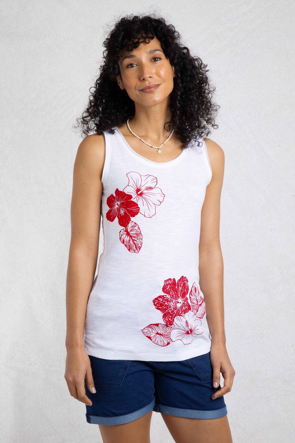 Samsoe Eco Printed Vest Crimson | Weird Fish