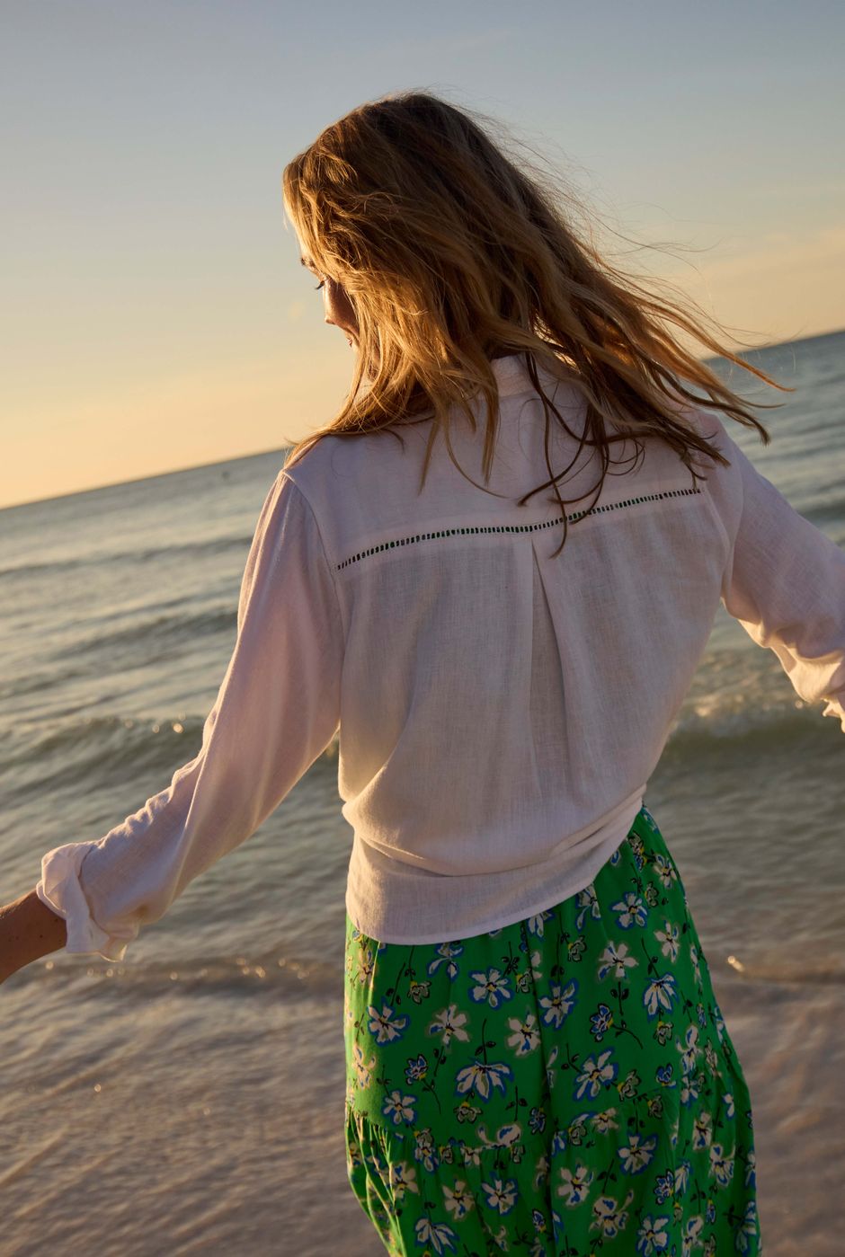 Layla Linen Rich Long Sleeve Shirt White | Weird Fish