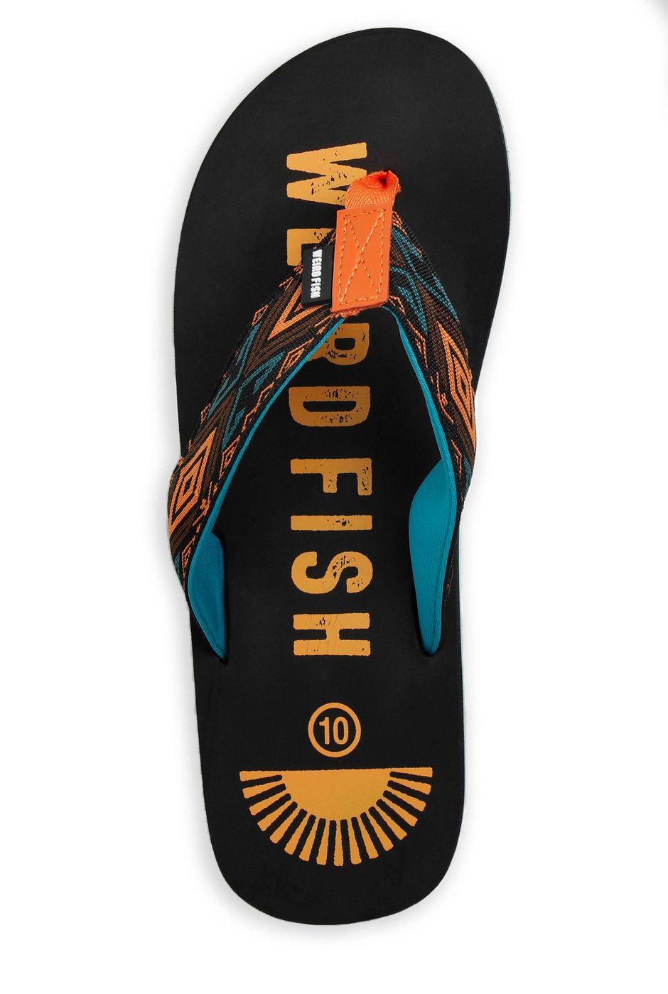Hamdon Jacquard Flip Flop Black | Weird Fish