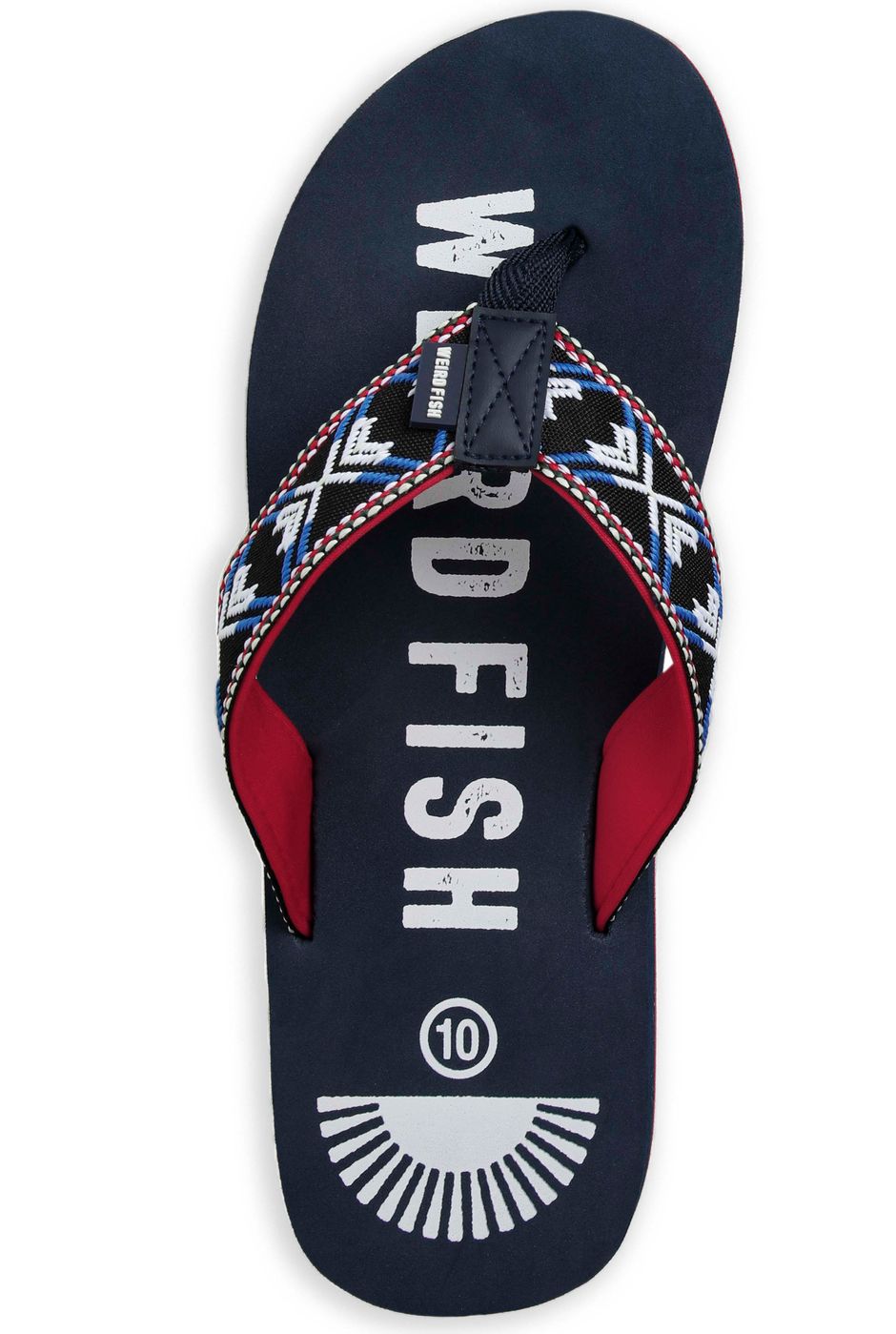 Hamdon Jacquard Flip Flop Navy | Weird Fish