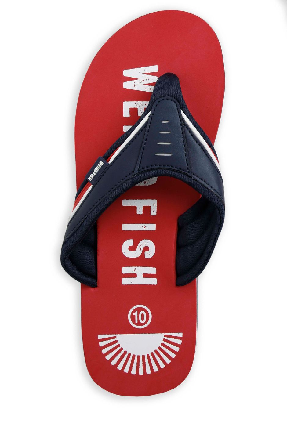 Columbia Branded Flip Flops Retro Red | Weird Fish