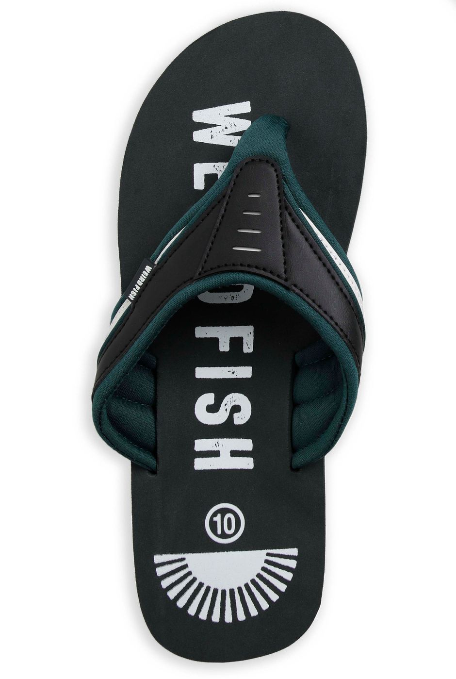 Columbia Branded Flip Flops Washed Black | Weird Fish