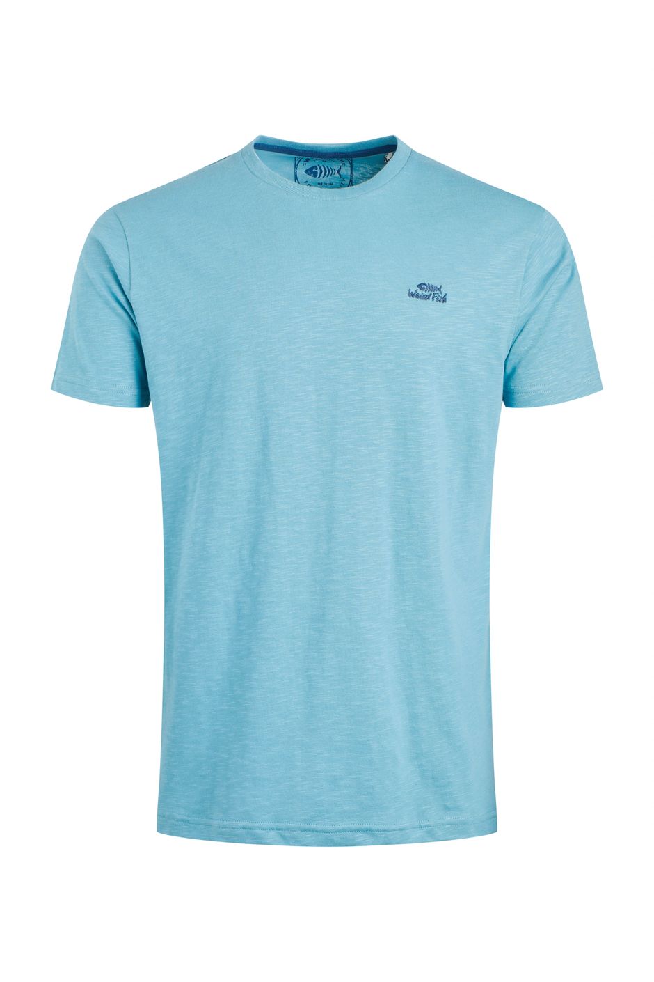 Fished Organic Cotton Branded T-Shirt Smoked Blue | Weird Fish
