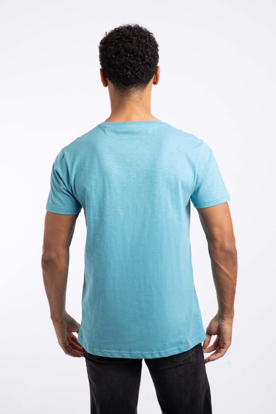 Fished Organic Cotton Branded T-Shirt Smoked Blue | Weird Fish