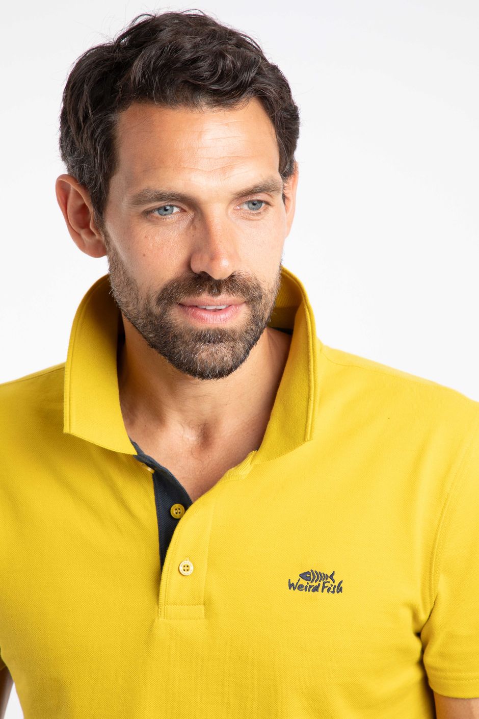 Miles Organic Cotton Pique Polo Antique Moss | Weird Fish