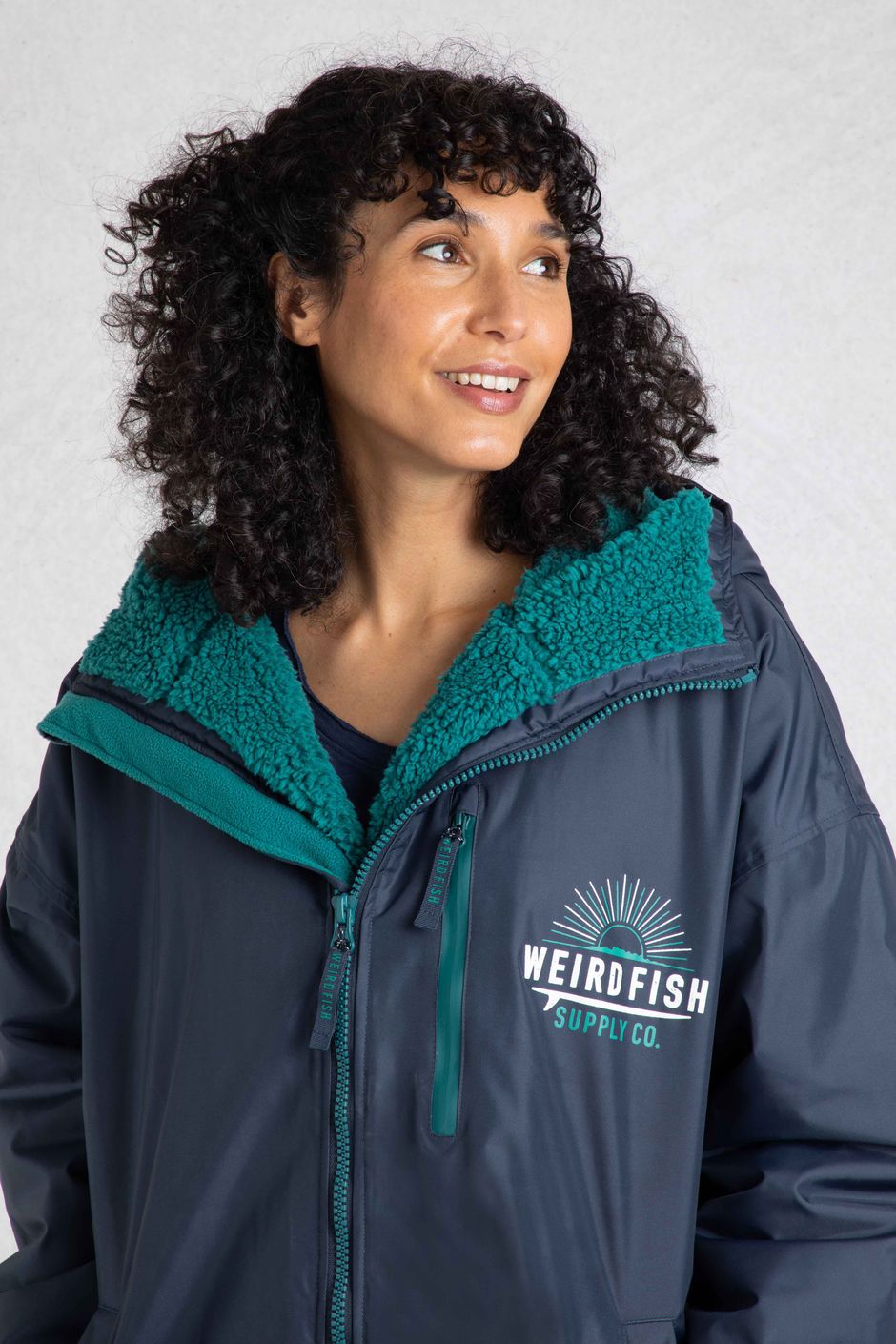 Atlantic Unisex Waterproof Changing Robe Blue Surf | Weird Fish