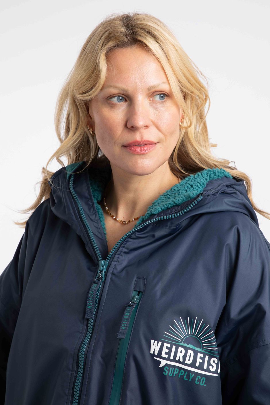 Atlantic Unisex Waterproof Changing Robe Blue Surf | Weird Fish