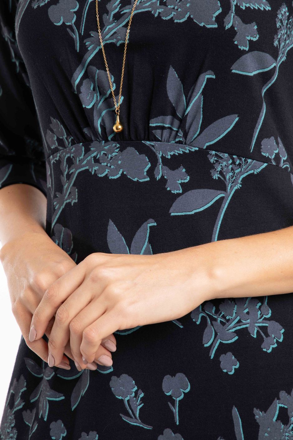 Felicity Organic Cotton Printed Jersey Midi Dress Spring Lake | Weird Fish