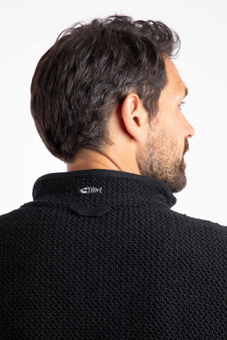 Transom Full Zip Macaroni Black | Weird Fish