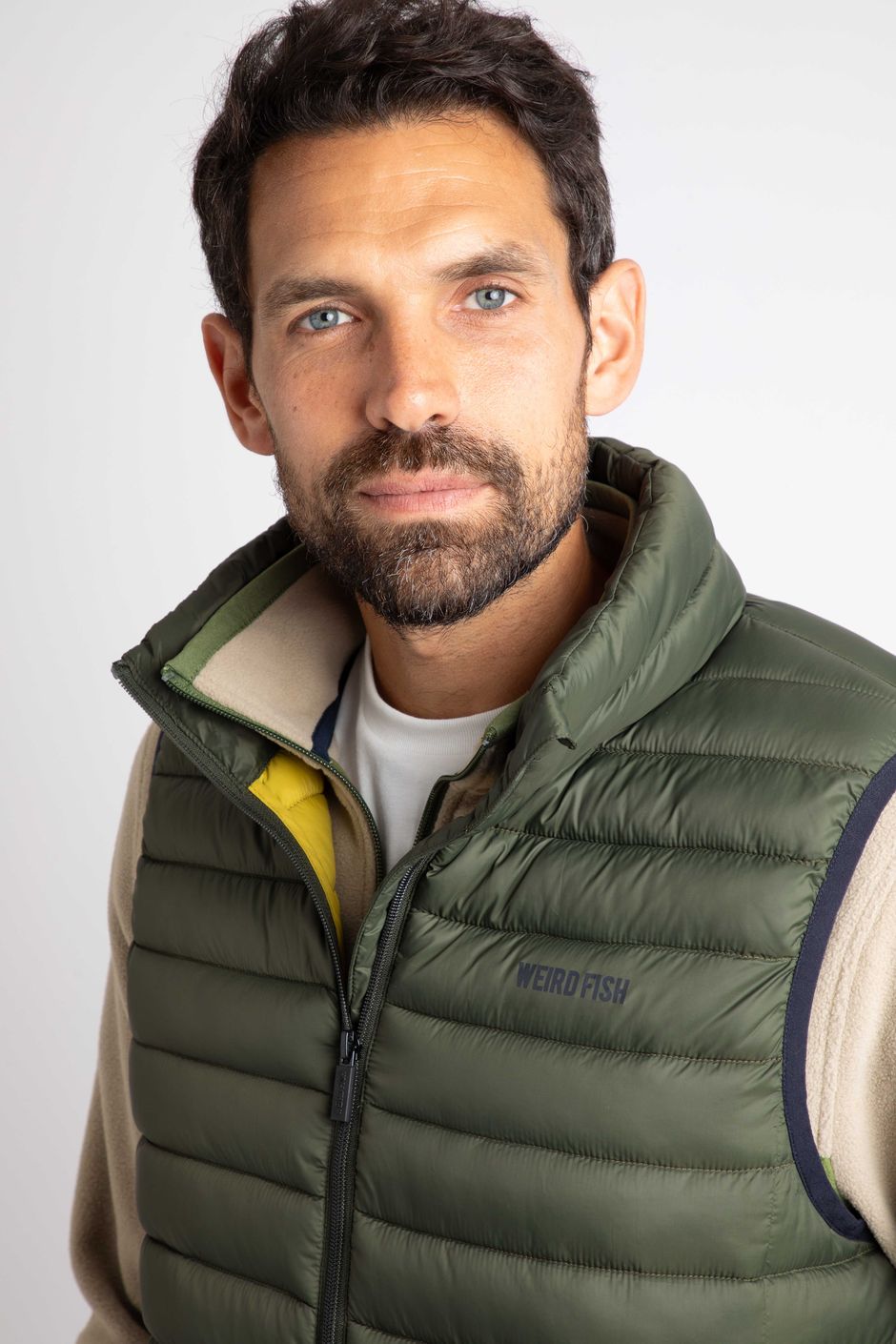Langtree Lightweight Showerproof Padded Gilet Deep Lichen Green | Weird ...
