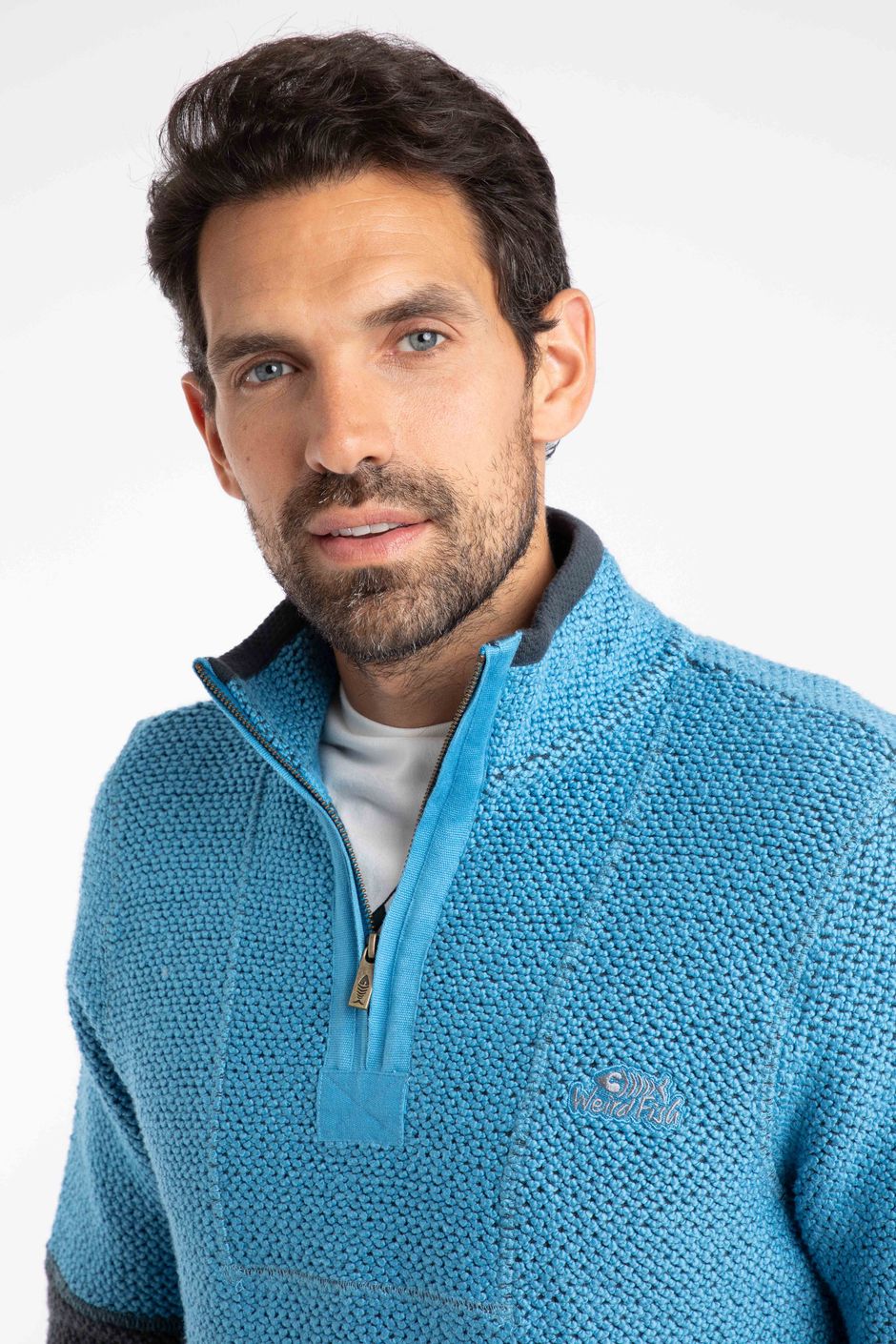 Kielder 1/4 Zip Limited Edition Macaroni Pacific Blue | Weird Fish