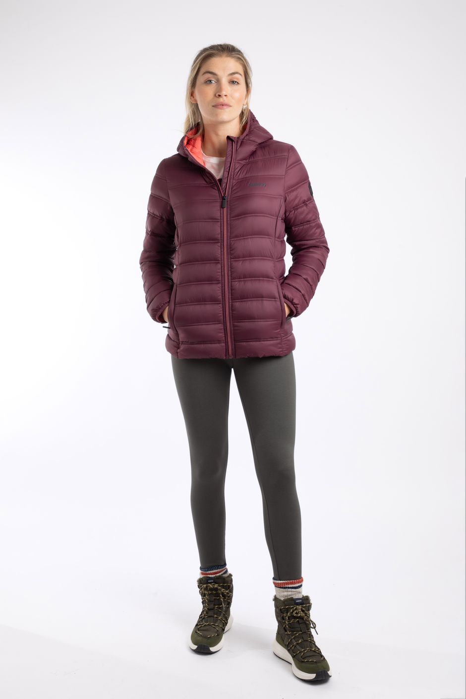 Eshka Lightweight Padded Jacket Aubergine | Weird Fish