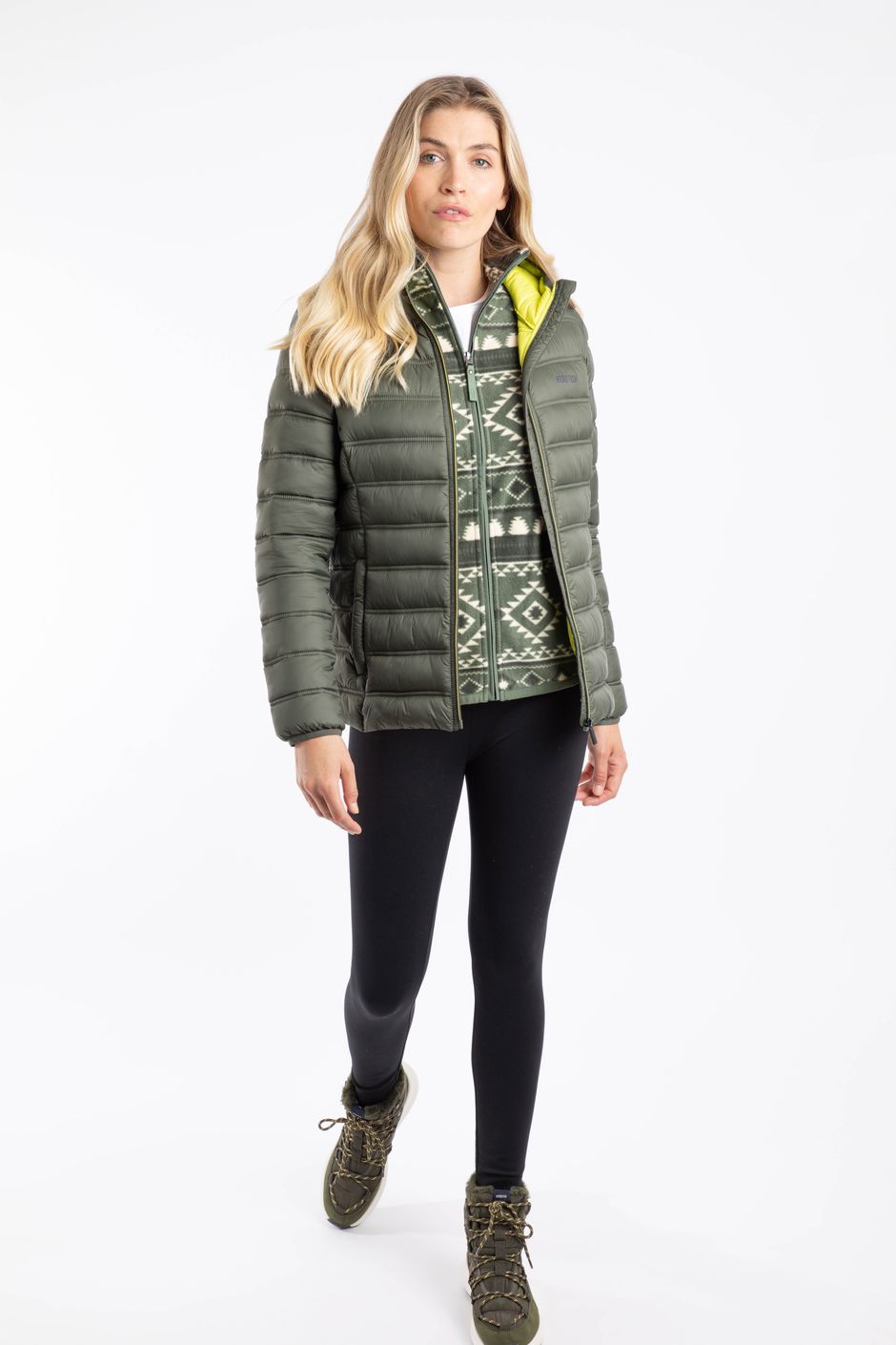 Eshka Lightweight Padded Jacket Deep Lichen Green | Weird Fish