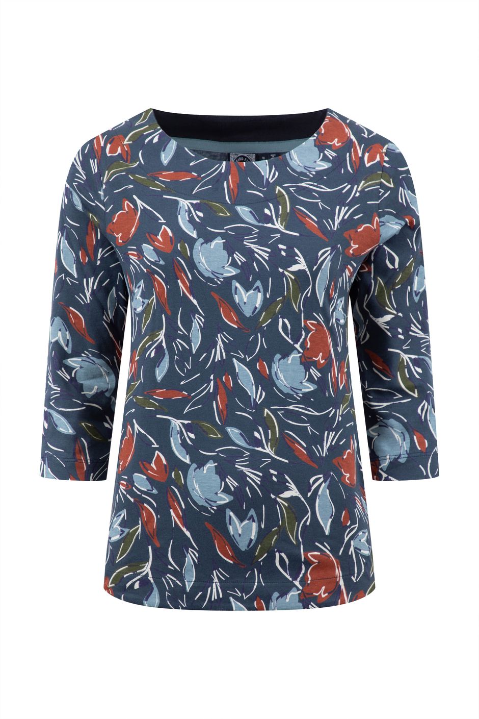 Pinto Printed Jersey T-Shirt Navy Blue | Weird Fish