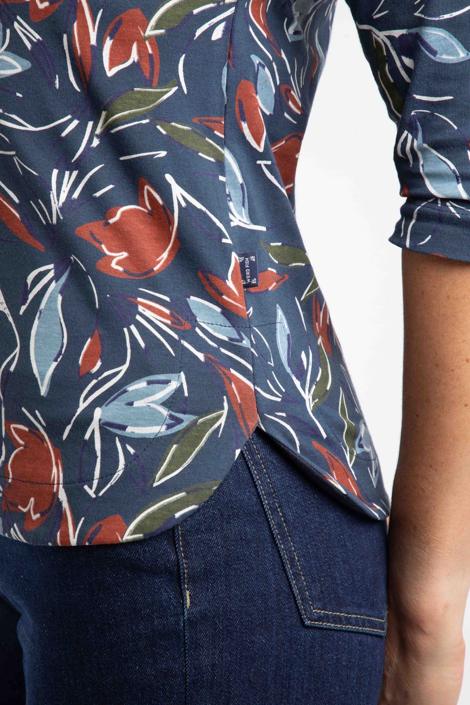 Pinto Printed Jersey T-Shirt Navy Blue | Weird Fish