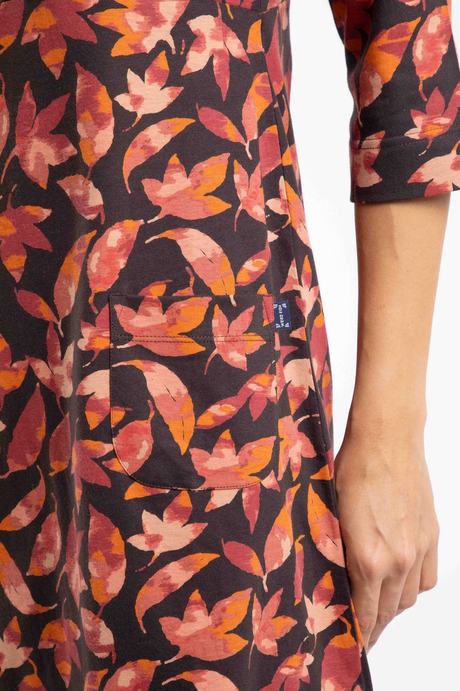 Starshine Organic Cotton Printed Jersey Dress Chocolate | Weird Fish