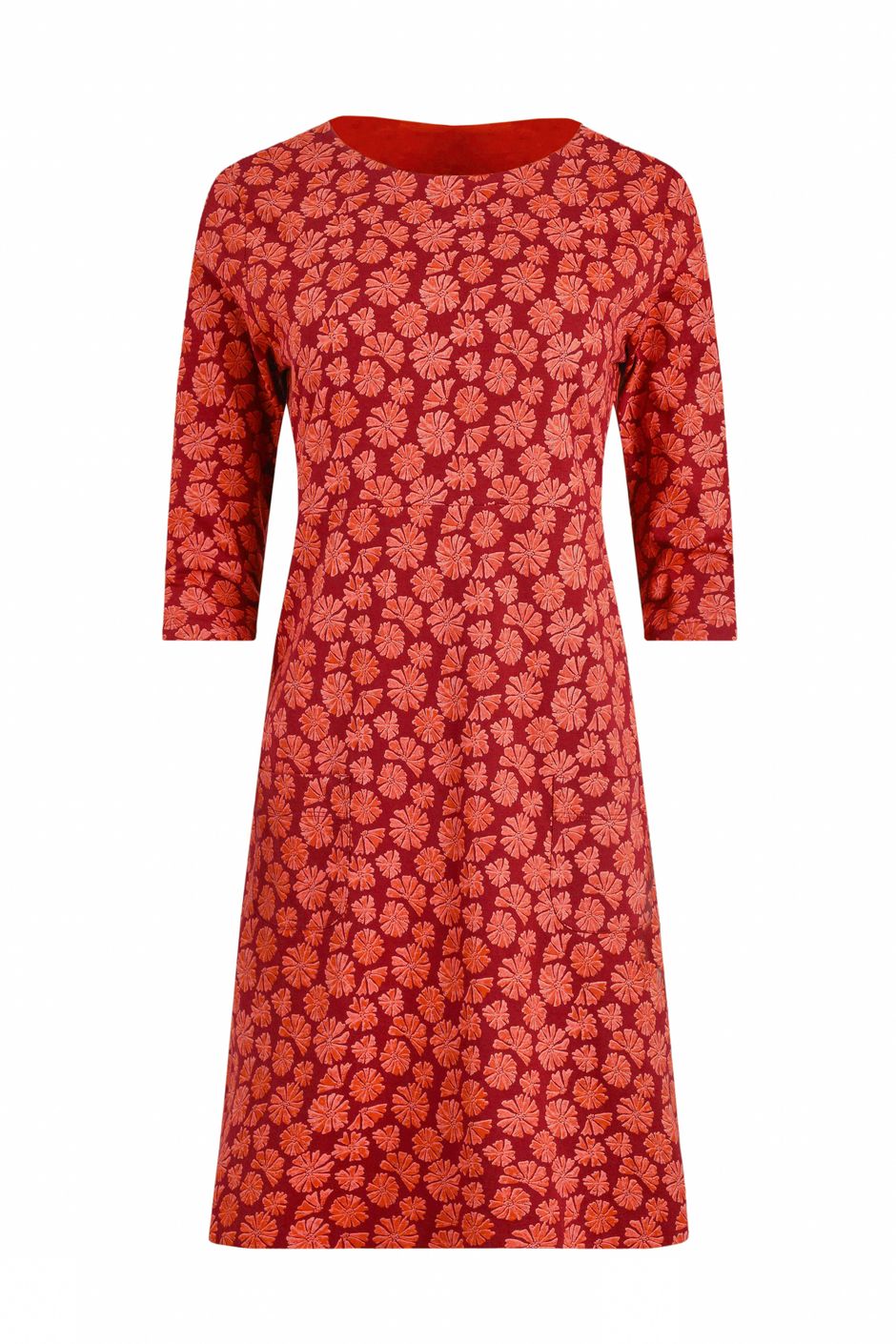 Starshine Organic Cotton Printed Jersey Dress Garnet | Weird Fish
